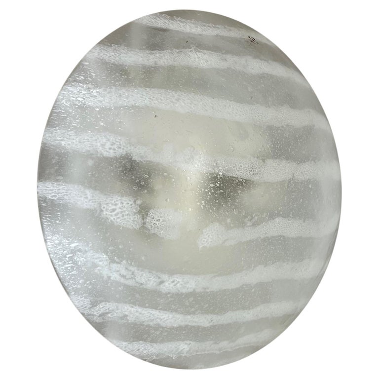 large 30cm "ZEBRA" glass flushmount wall light by Peill and Putzler ...