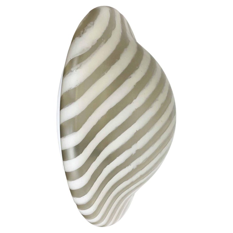 "ZEBRA" glass flushmount wall light by Peill and Putzler, Germany, 1980s For Sale at 1stDibs