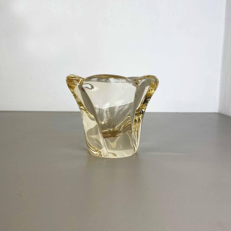 Large 3kg Crystal Glass Centerpiece Shell Bowl by DAUM Nancy, France ...