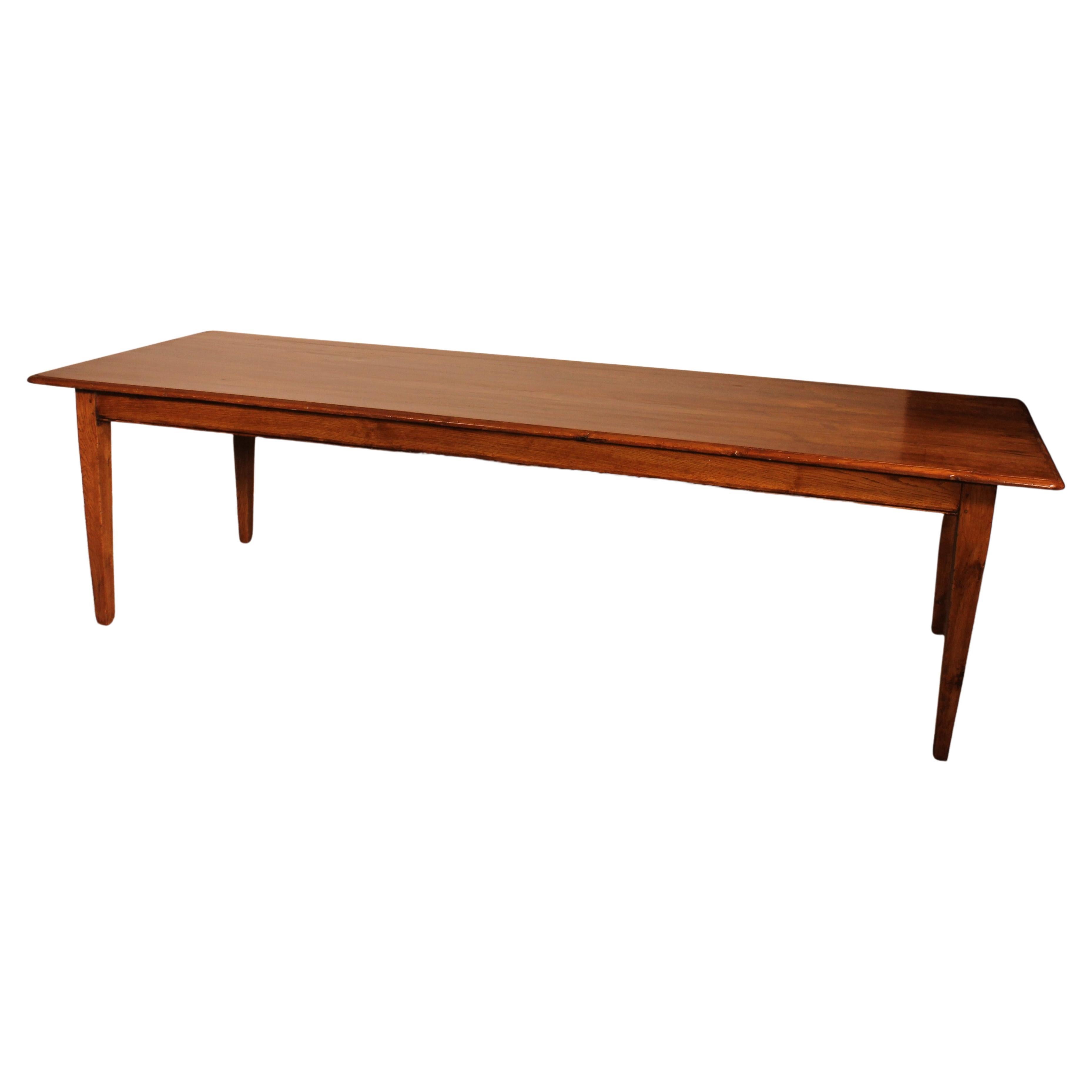 Large Early 20th Century Oak Refectory Dining Table at 1stDibs