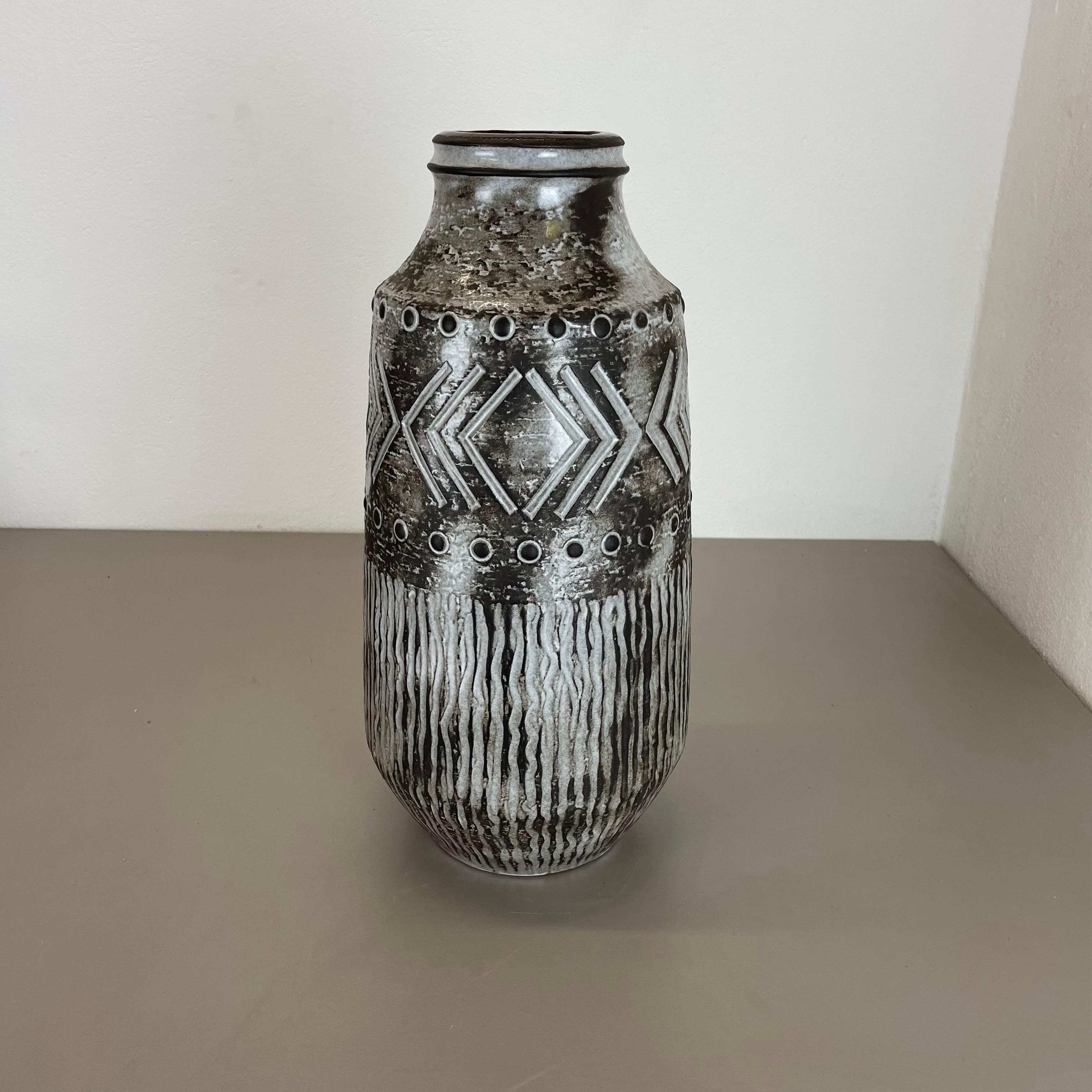 Large 45cm Ceramic Brutalist Vase FAT LAVA Carstens Tönnieshof, Germany, 1970s at 1stDibs