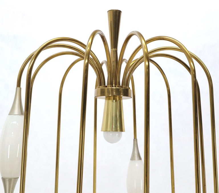Large Waterfall Brass Floor Lamp Light Fixture For Sale at 1stDibs ...