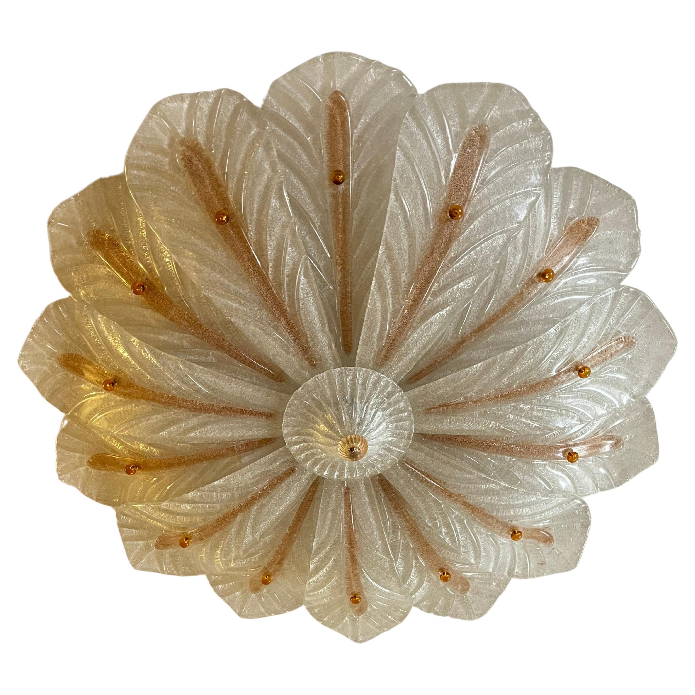 Large 6-Light Ceiling Light in Murano Glass, Italy, 1980s For Sale at ...