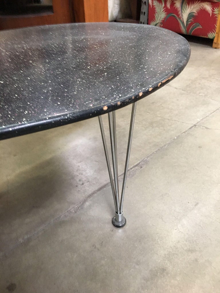 Large 67" Mid-Century Bruno Mathsson Biomorphic Coffee Table w/ Wire ...