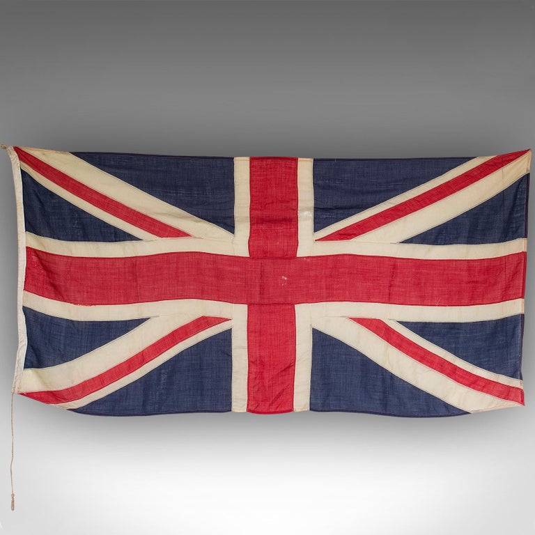 Vintage Union Jack, English, Cotton, Flag, UK, Great Britain, 1945 at ...