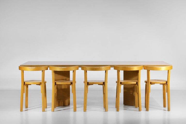 Large 70's Italian Dining Table in Saporiti Style Burr Wood Vintage ...