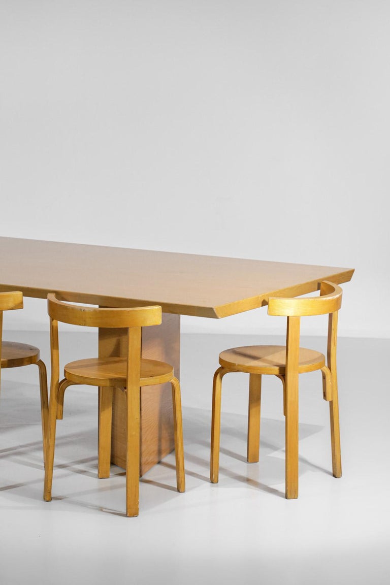 Large 70's Italian Dining Table in Saporiti Style Burr Wood Vintage ...