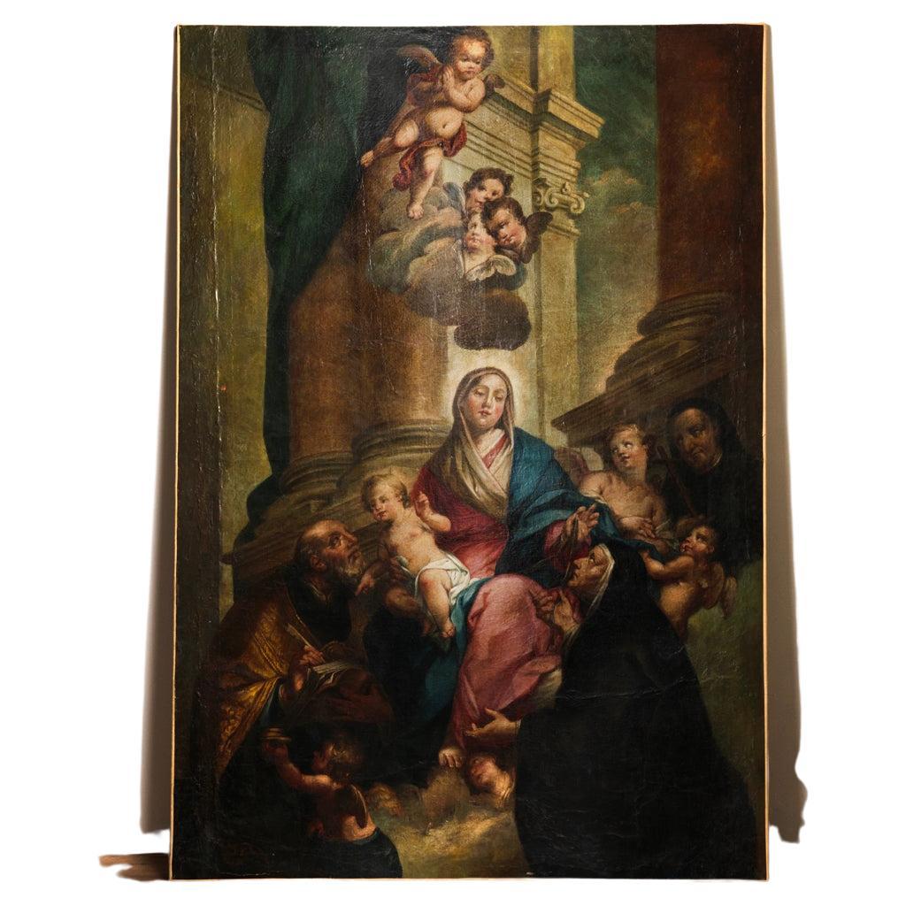 Large Original Oil on Canvas, Painting of Italian Village, Italian ...