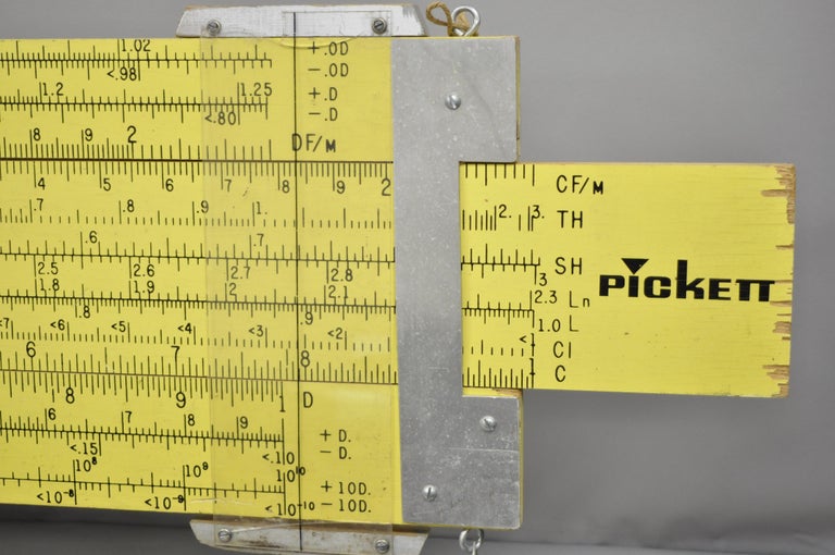Large Slide Rule Ruler by Pickett Advertising Display Teaching Aid at ...