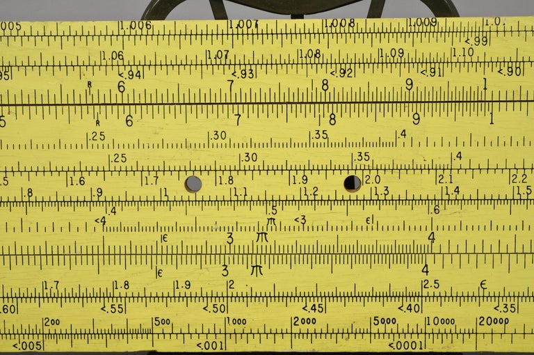 Large Slide Rule Ruler by Pickett Advertising Display Teaching Aid at ...