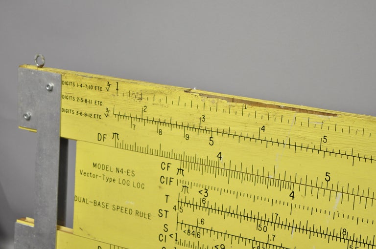 Large Slide Rule Ruler by Pickett Advertising Display Teaching Aid at ...