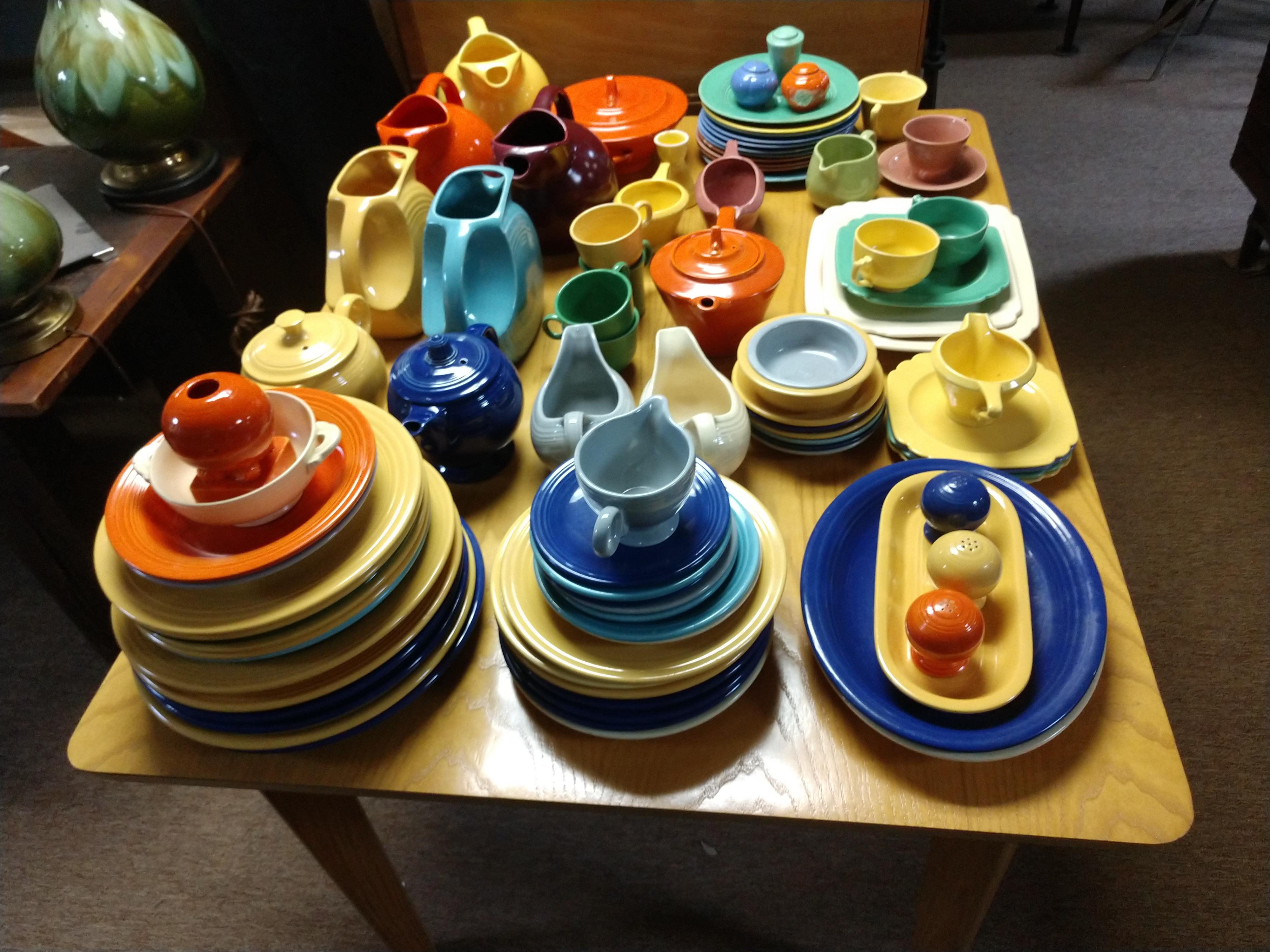 Mid Century 80+ Pieces Fiesta Harlequin Riviera Collection-Rare Pieces ...