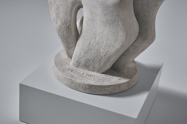Large Abstract concrete Sculpture by Roger Desserprit, France 1982 For ...