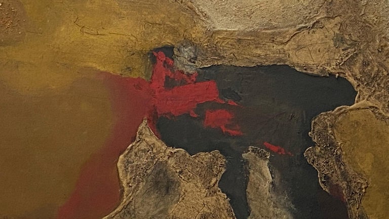 Large Abstract Expressionist Mixed Media Painting, by Louis Siegriest ...