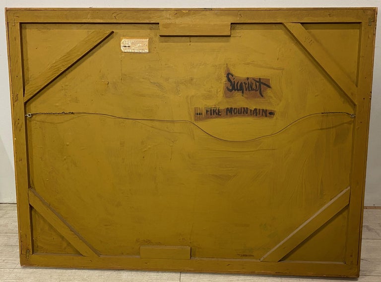 Large Abstract Expressionist Mixed Media Painting, by Louis Siegriest ...