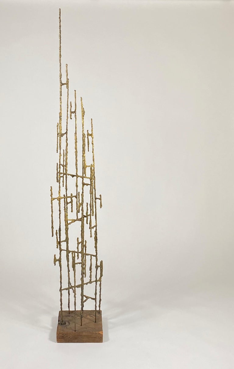 Large Abstract Floor Sculpture in Resin and Metal For Sale at 1stDibs