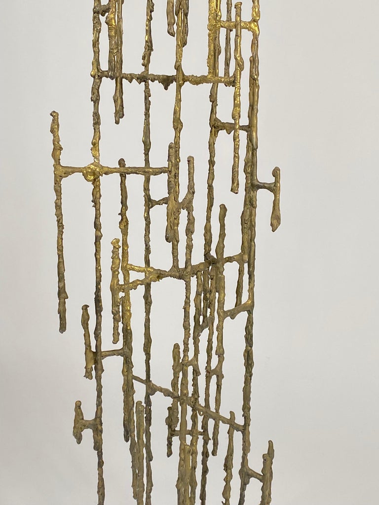 Large Abstract Floor Sculpture in Resin and Metal For Sale at 1stDibs