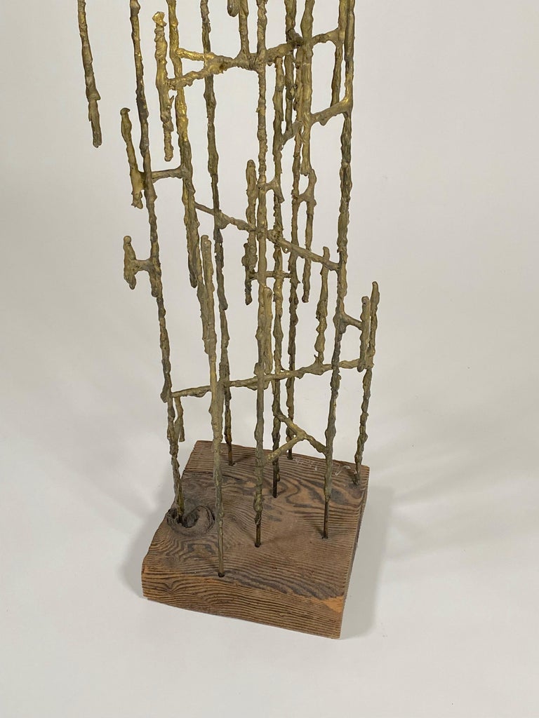 Large Abstract Floor Sculpture in Resin and Metal For Sale at 1stDibs