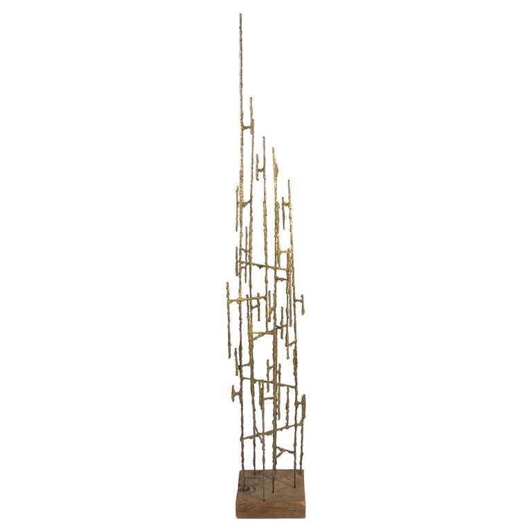 Large Abstract Floor Sculpture in Resin and Metal For Sale at 1stDibs
