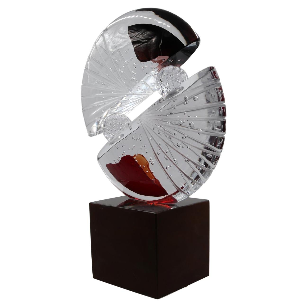 Large Abstract Glass Sculpture by Pino Signoretto, Murano, Italy For ...