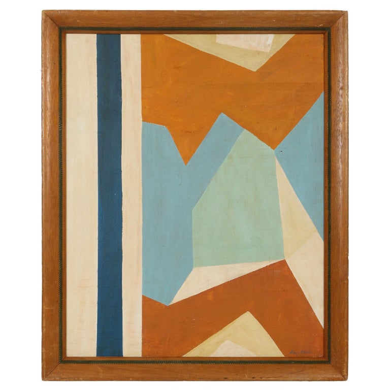 Large Abstract Kenzo Okada Oil on Board at 1stDibs