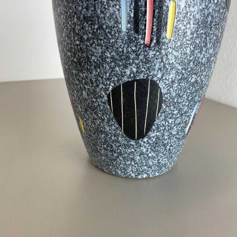 Large Abstract Op Art Pottery Foreign Vase by Scheurich Ceramics ...