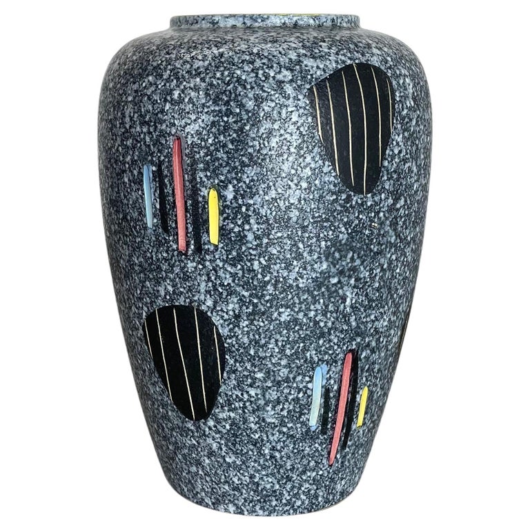 Large Abstract Op Art Pottery Foreign Vase by Scheurich Ceramics ...