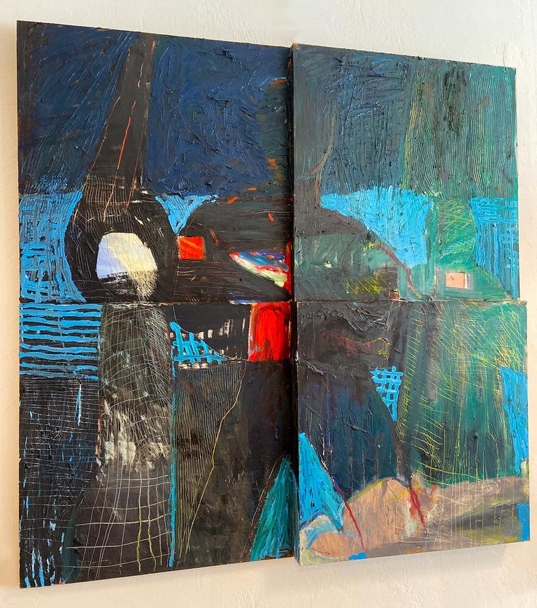Large Abstract Painting by Francie Bishop Good, 1990s For Sale at 1stDibs