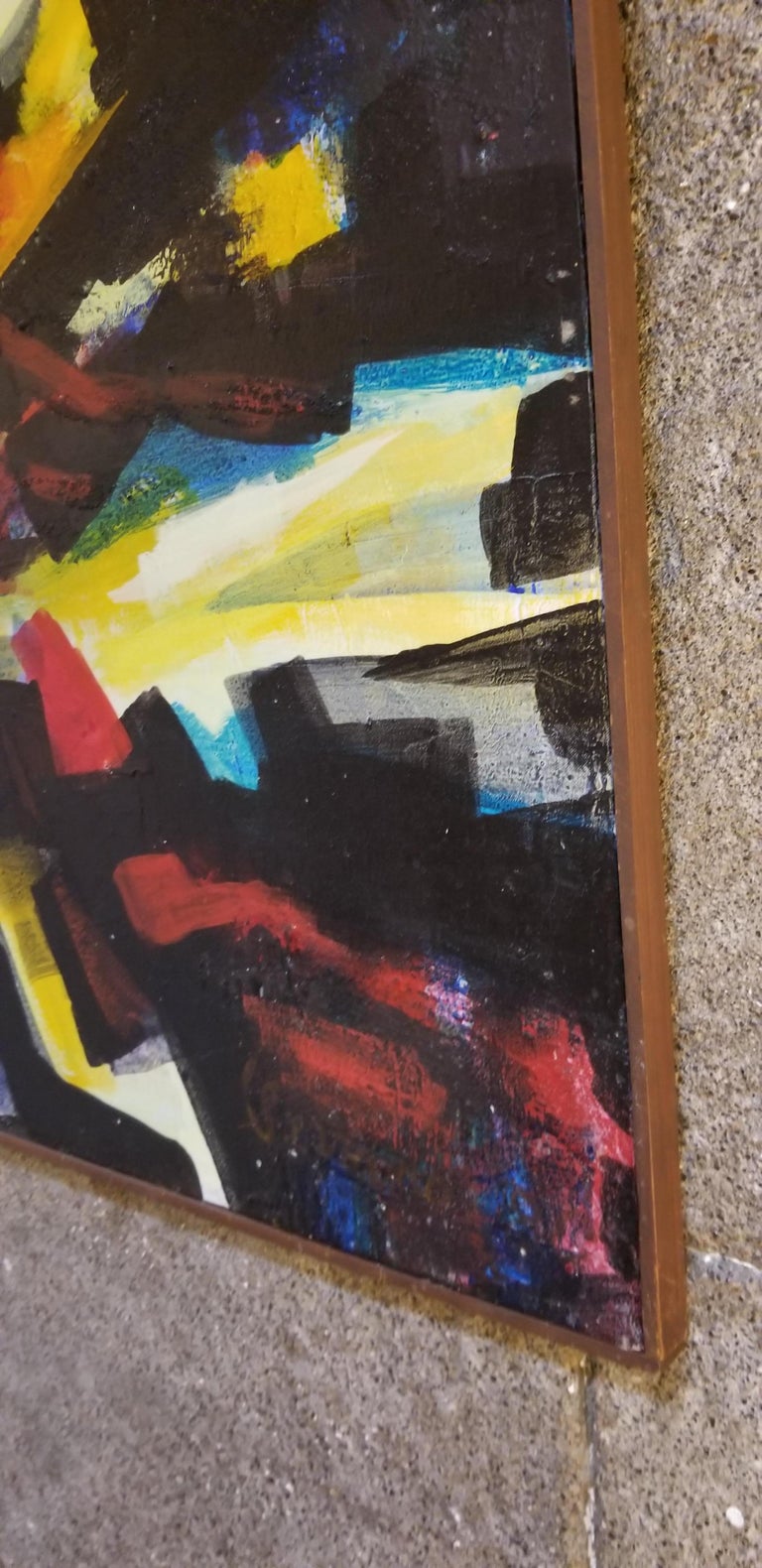 Large Abstract Painting by R. J. Serrano For Sale at 1stDibs