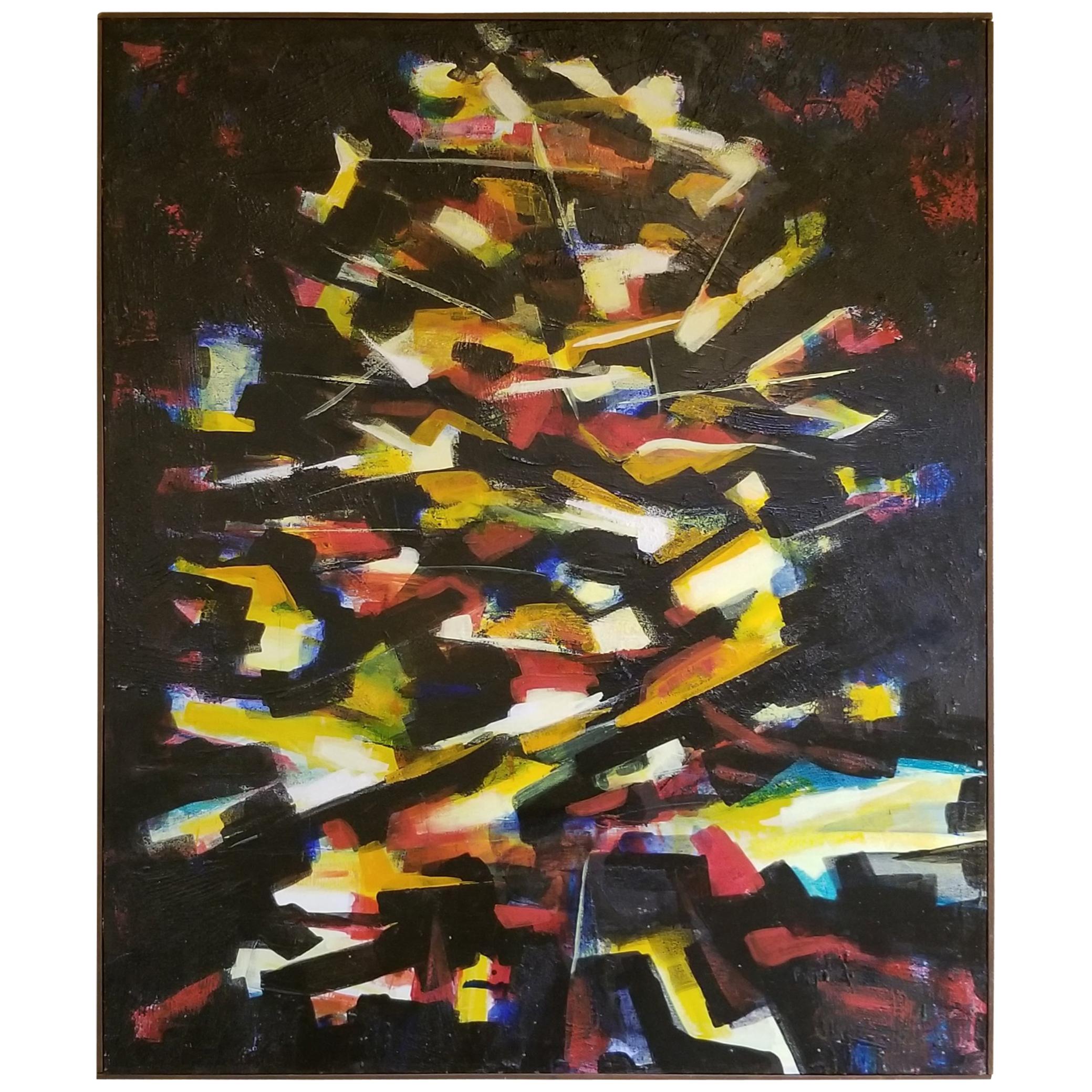 Large Abstract Painting by R. J. Serrano For Sale at 1stDibs