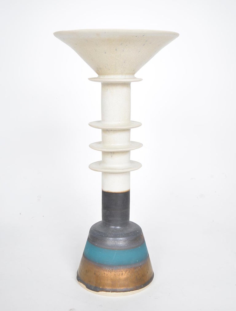 Large Abstract Studio Pottery Stoneware 'Pagoda Pot' by Alan Ashpool ...