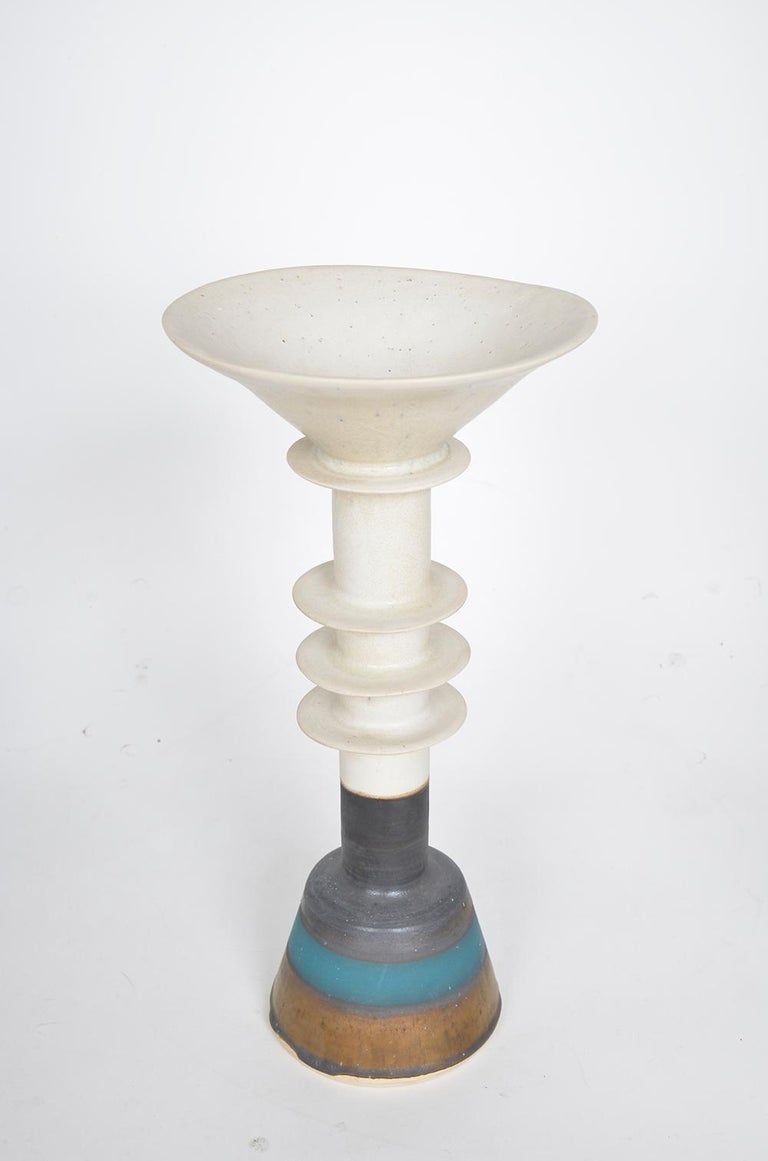 Large Abstract Studio Pottery Stoneware 'Pagoda Pot' by Alan Ashpool ...