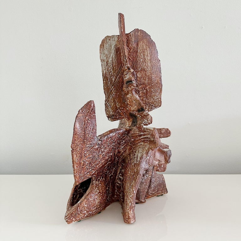 Large Abstract Vintage Studio Pottery Organic Sculpture Signed For Sale ...