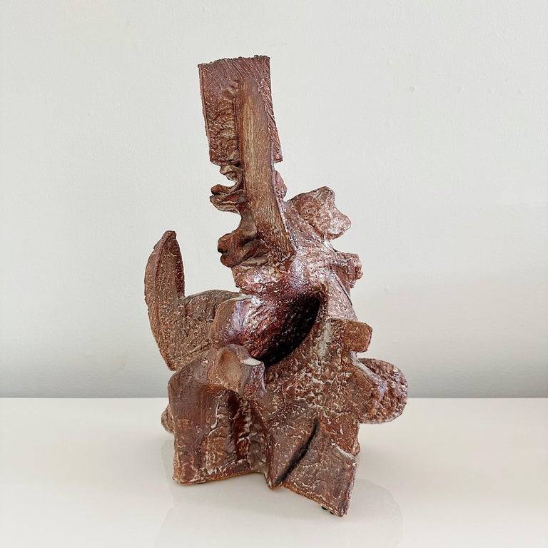 Large Abstract Vintage Studio Pottery Organic Sculpture Signed For Sale ...