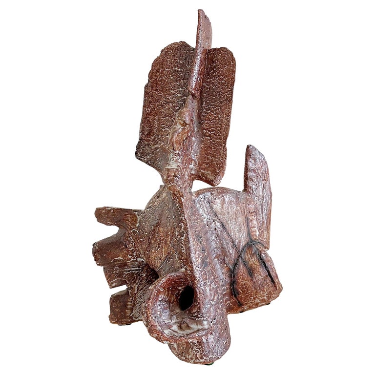 Large Abstract Vintage Studio Pottery Organic Sculpture Signed For Sale ...