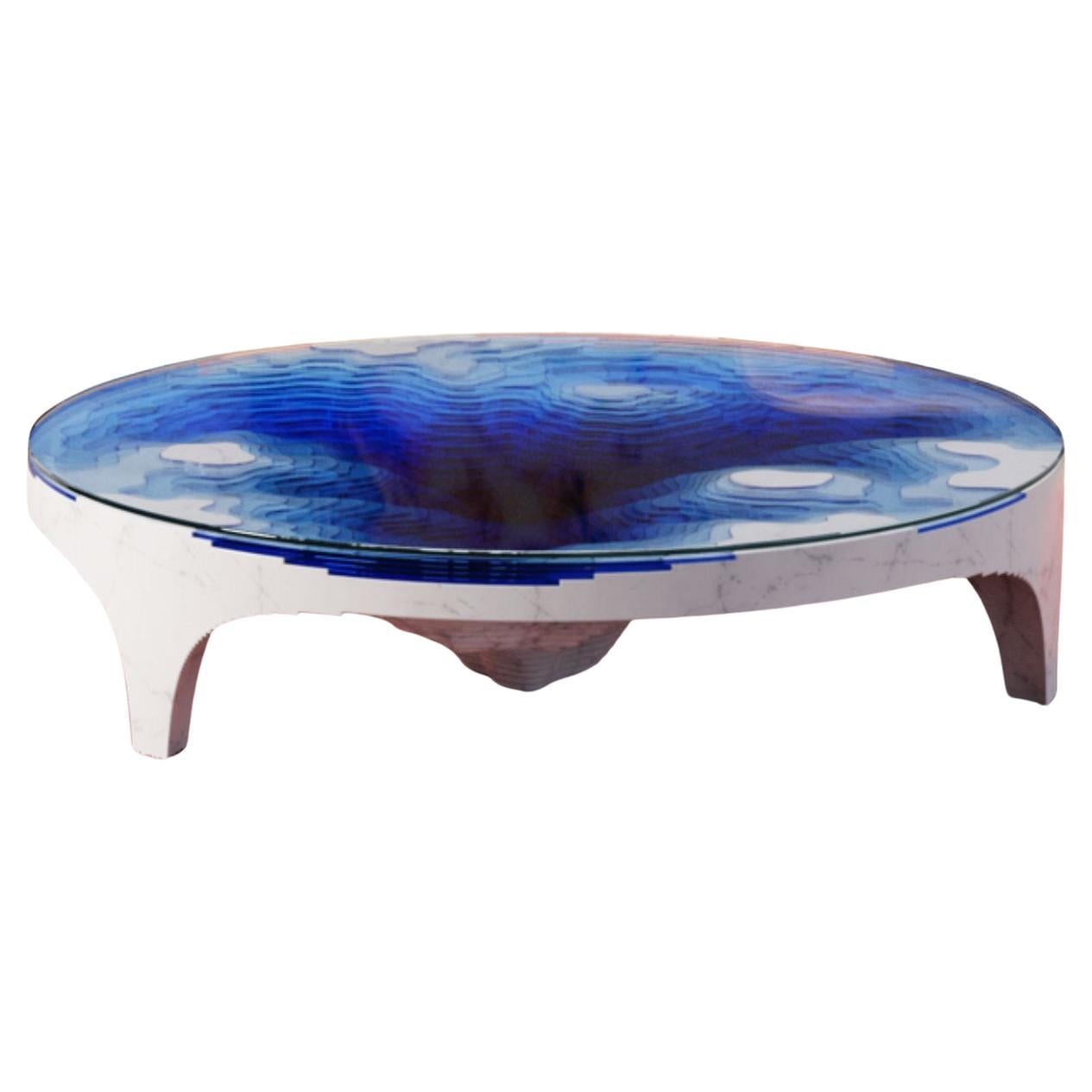 Large Abyss Horizon Coffee Table with Wood Base by Duffy London For ...