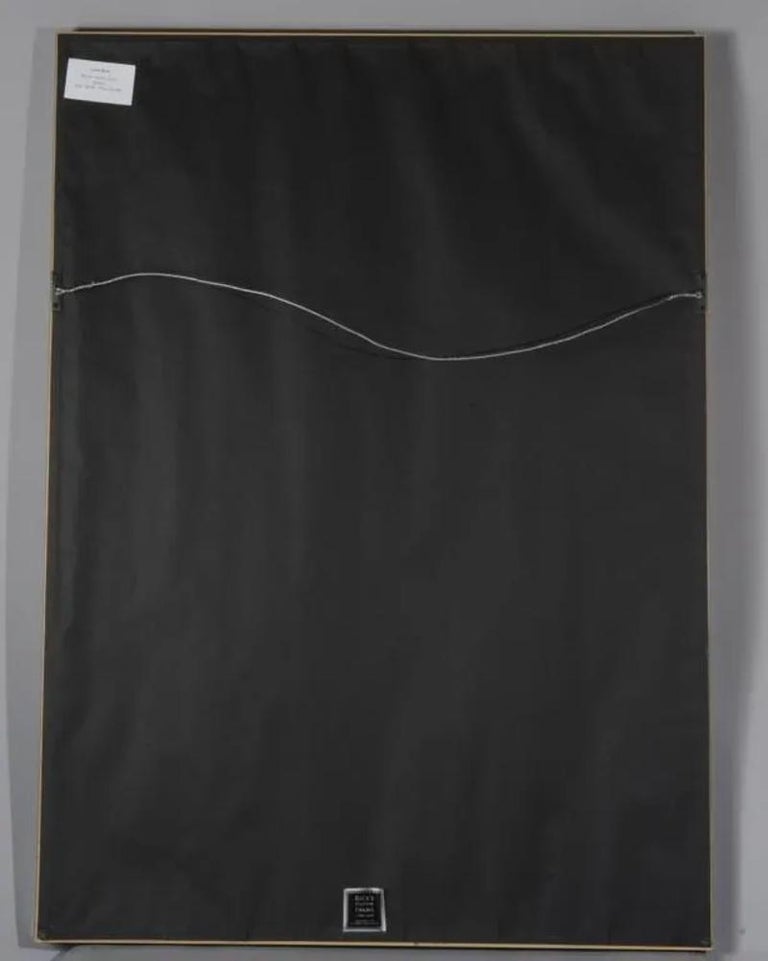 Large Acrylic on Canvas Painting of Man in Yellow Jacket by Louis Briel ...