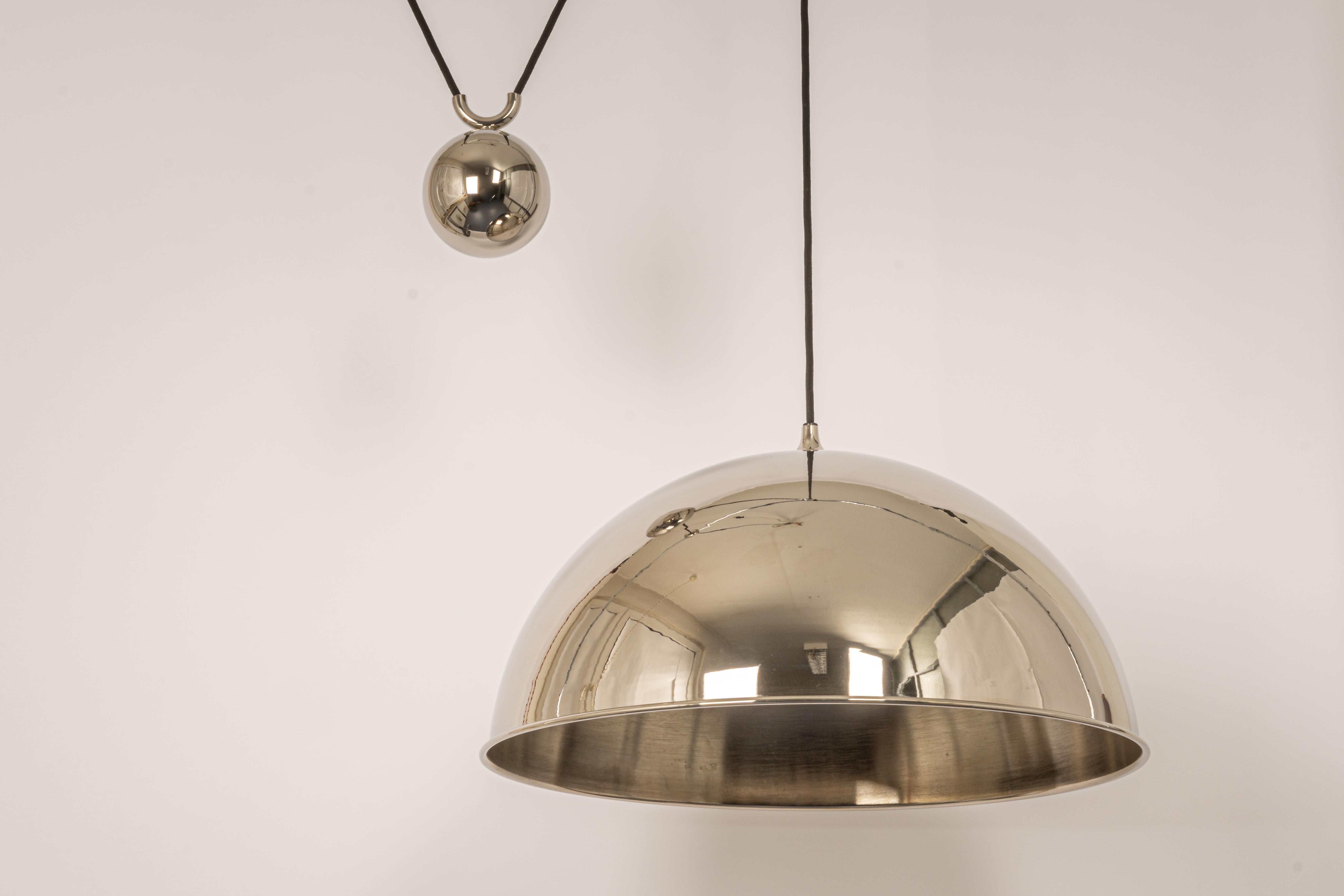 Large Adjustable Chrome Counterweight Pendant Light by Florian Schulz ...