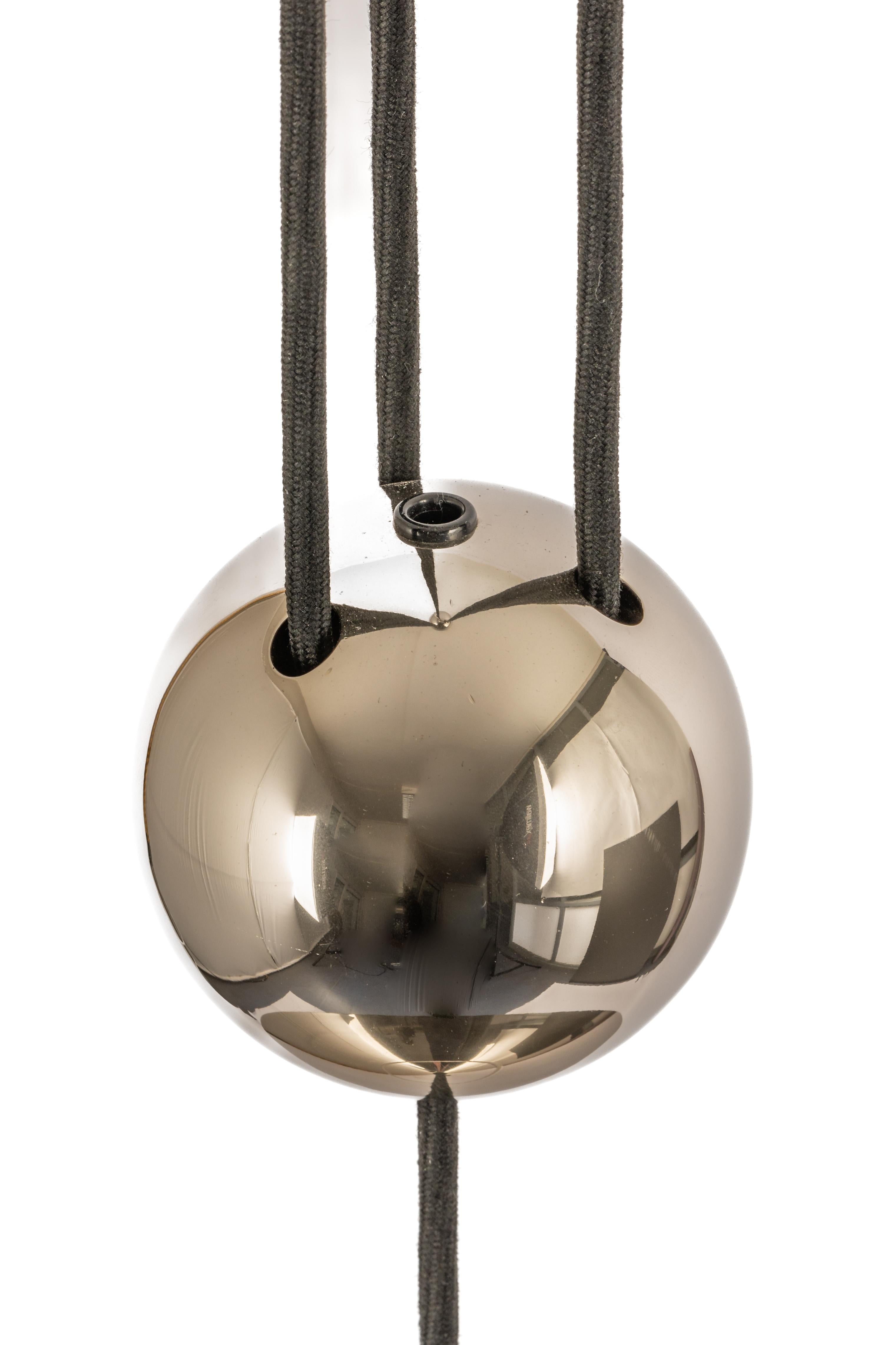 Large Adjustable Chrome Counterweight Pendant Light by Florian Schulz ...