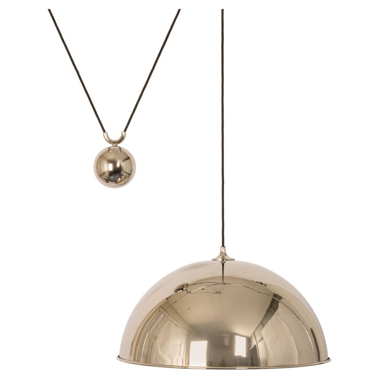 Large Adjustable Chrome Counterweight Pendant Light by Florian Schulz ...