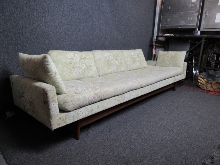 Large Adrian Pearsall Floral Couch at 1stDibs