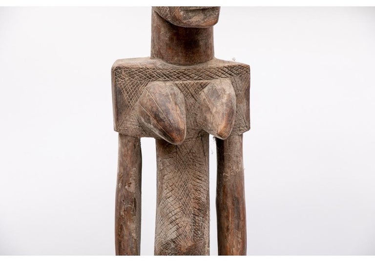 Large African Carved Wood Tribal Female Ester Figure For Sale at 1stDibs