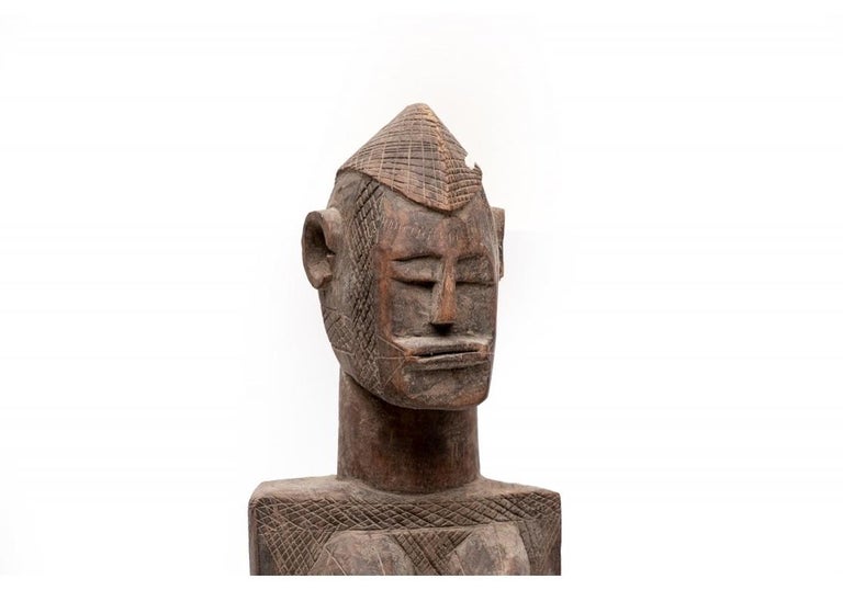 Large African Carved Wood Tribal Female Ester Figure For Sale at 1stDibs