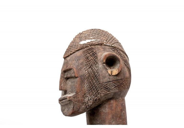 Large African Carved Wood Tribal Female Ester Figure For Sale at 1stDibs
