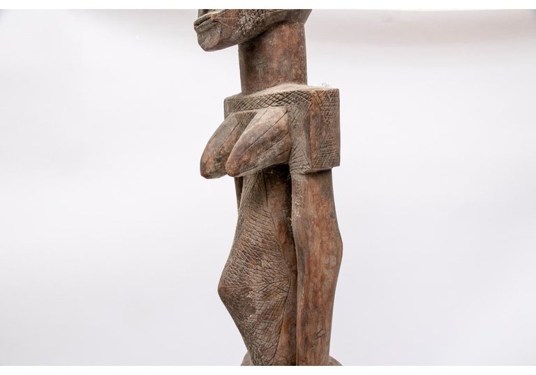 Large African Carved Wood Tribal Female Ester Figure For Sale at 1stDibs