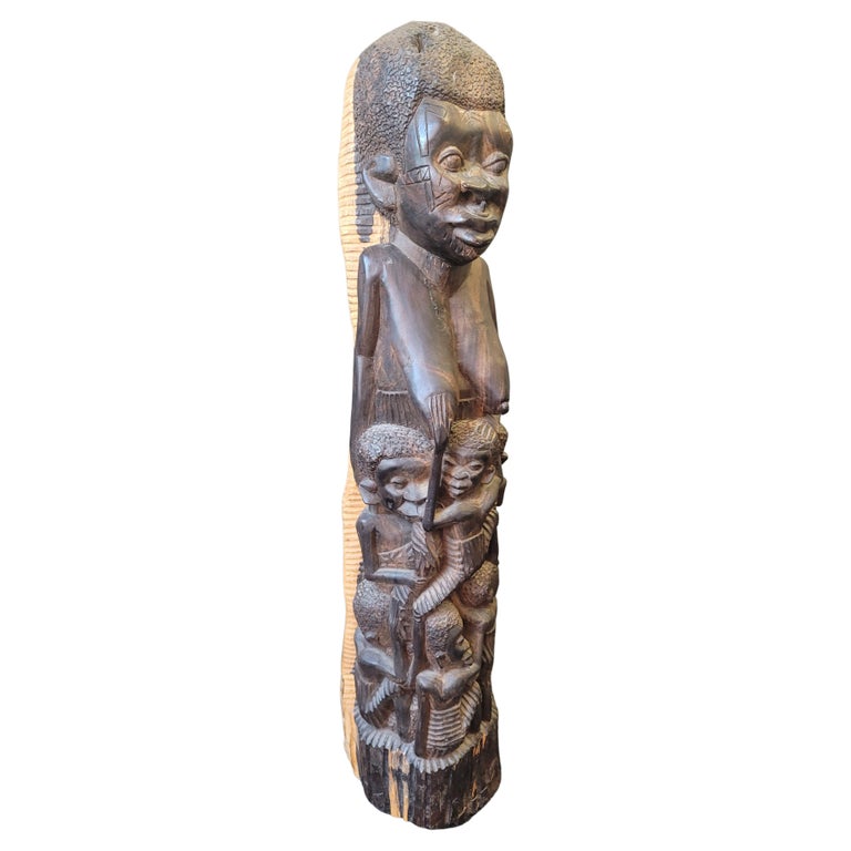 Large African Makonde Tree of Life Sculpture, circa 1962 For Sale at ...