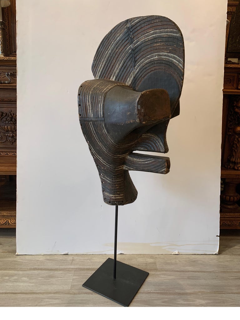 Large African Mask on Custom Stand For Sale at 1stDibs | african mask ...