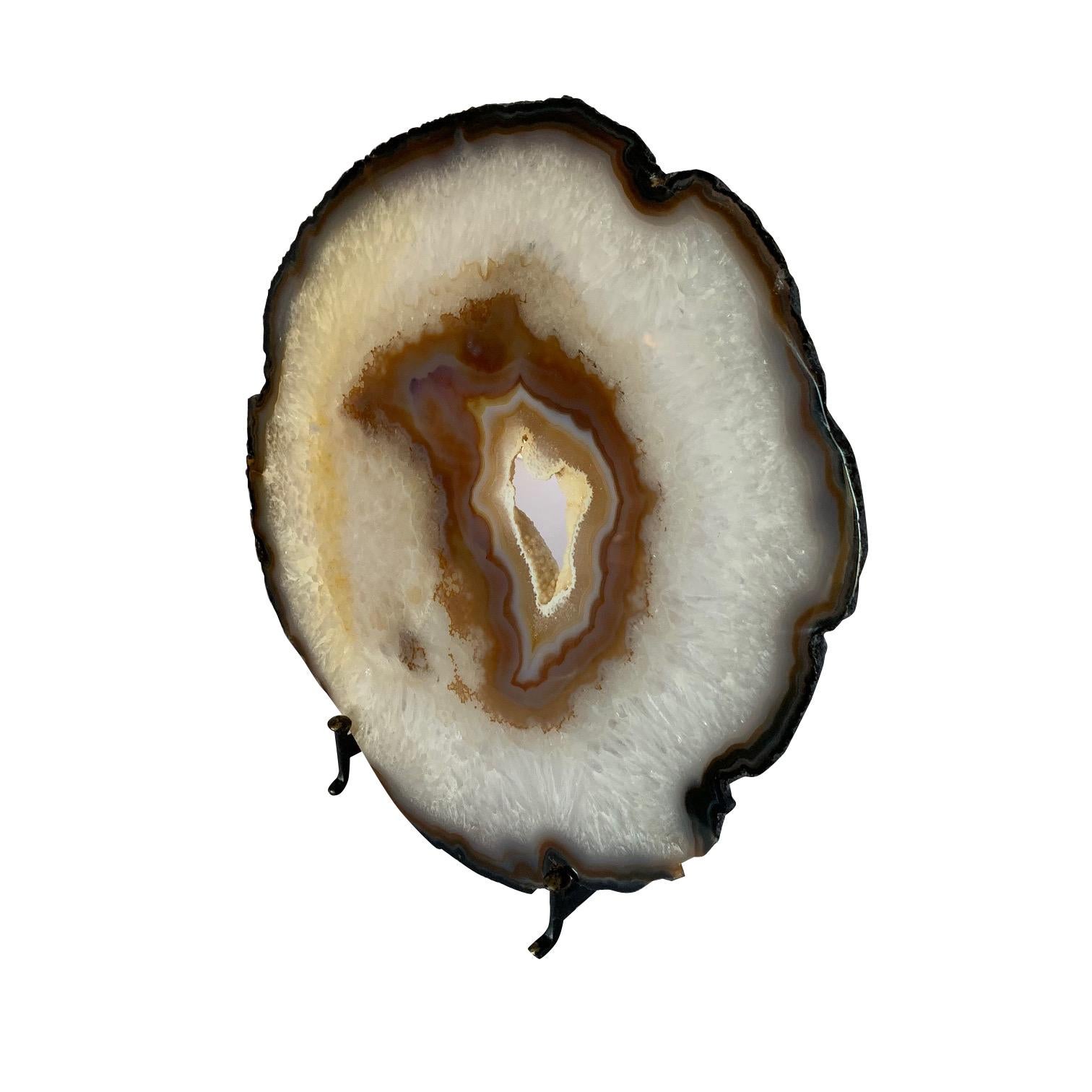 Large Agate Slice Sculpture, Brazil, Contemporary at 1stDibs