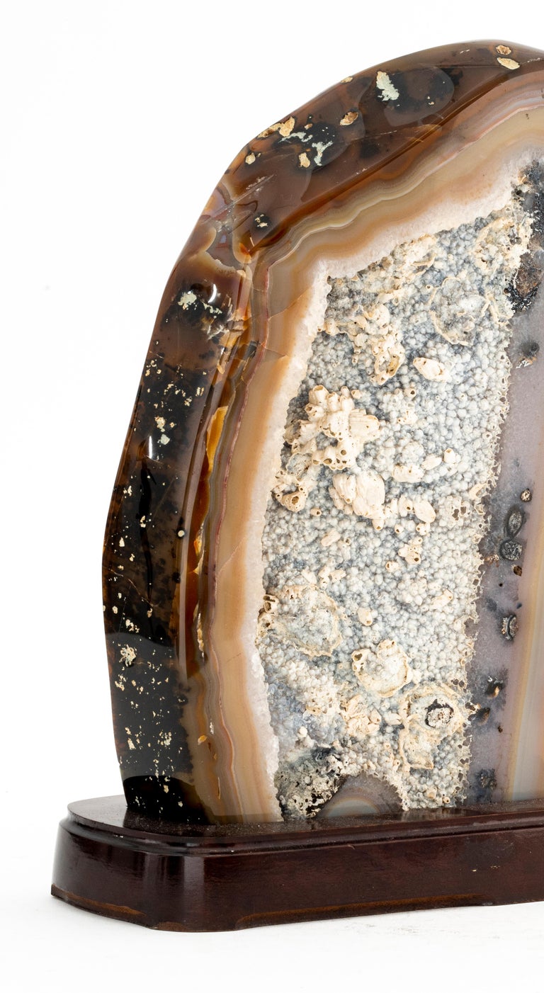 Large Agate Specimen Slab on Stand For Sale at 1stDibs