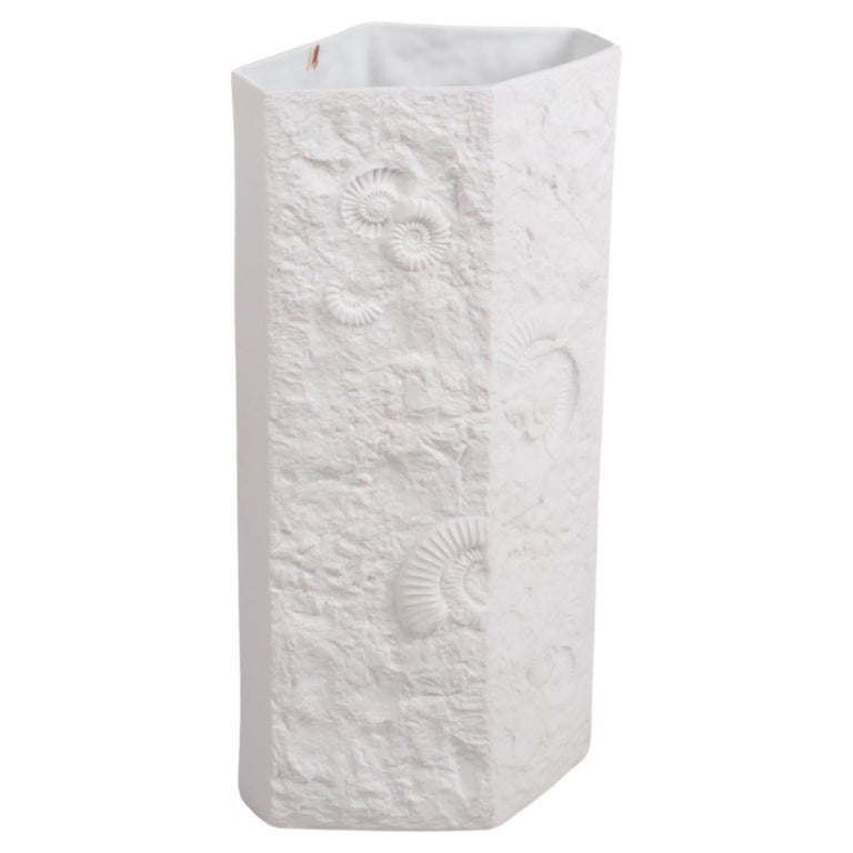 Large AK Kaiser Porcelain Vase with a White Shell Fossil Pattern For ...